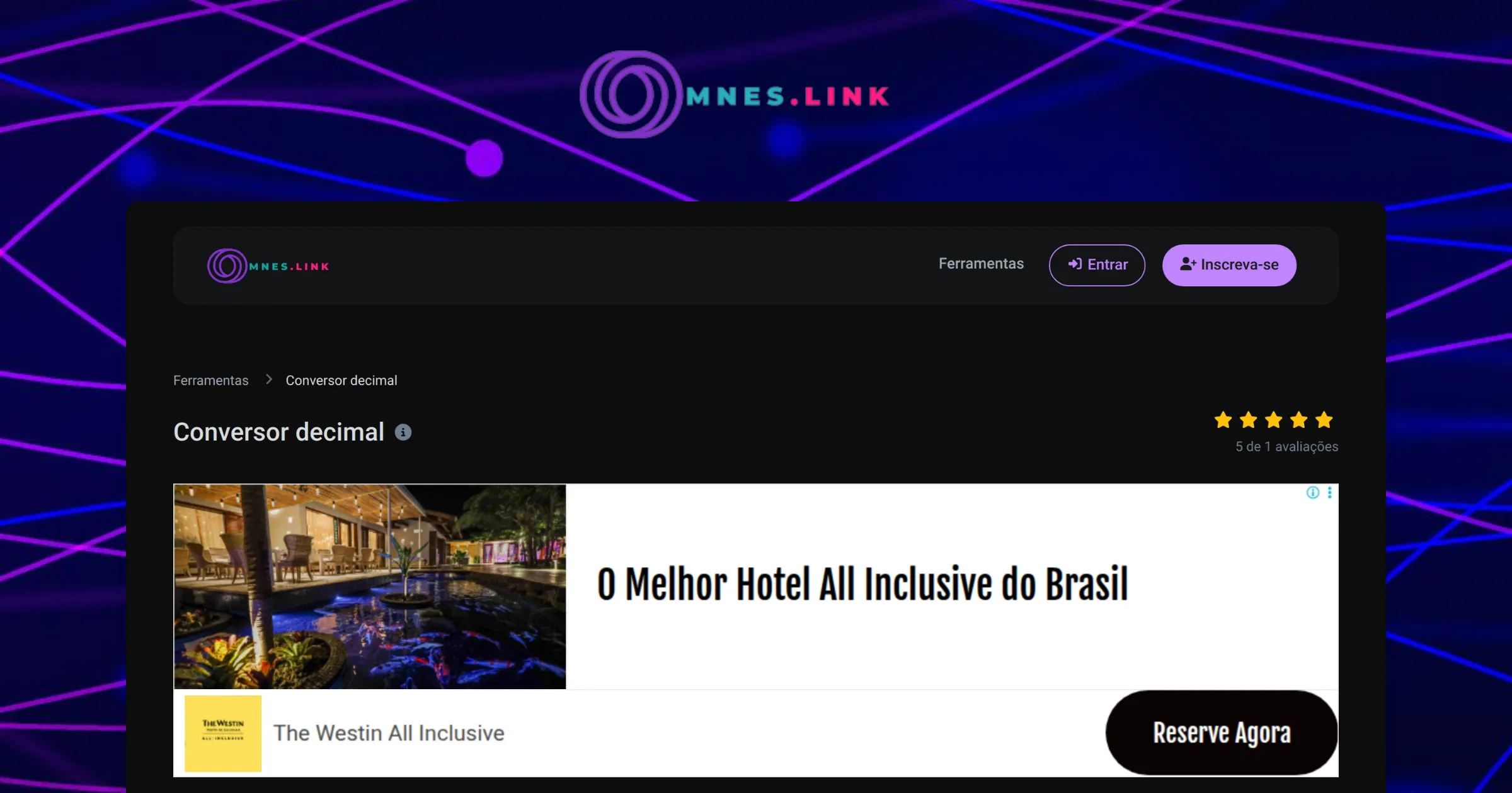 Decimal converter ⚡ Omnes.Link